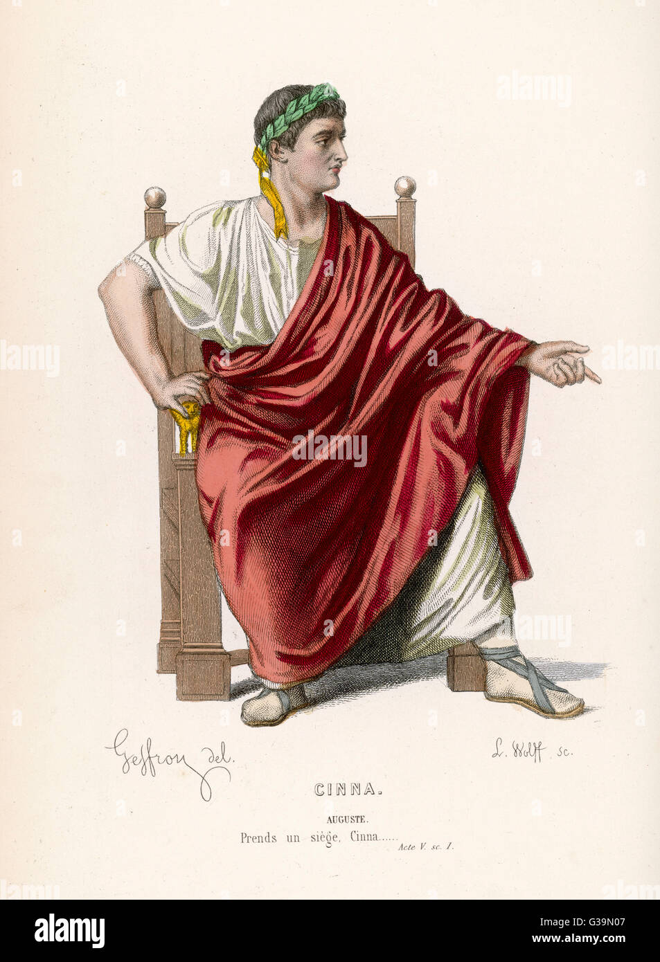 AUGUSTUS, ROMAN EMPEROR depicted as a character in Corneille's tragedy ...