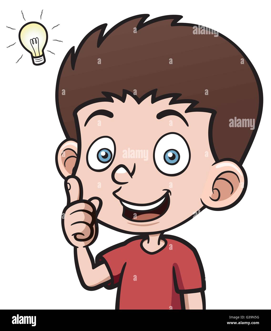 Cartoon clever man pointing hi-res stock photography and images - Alamy
