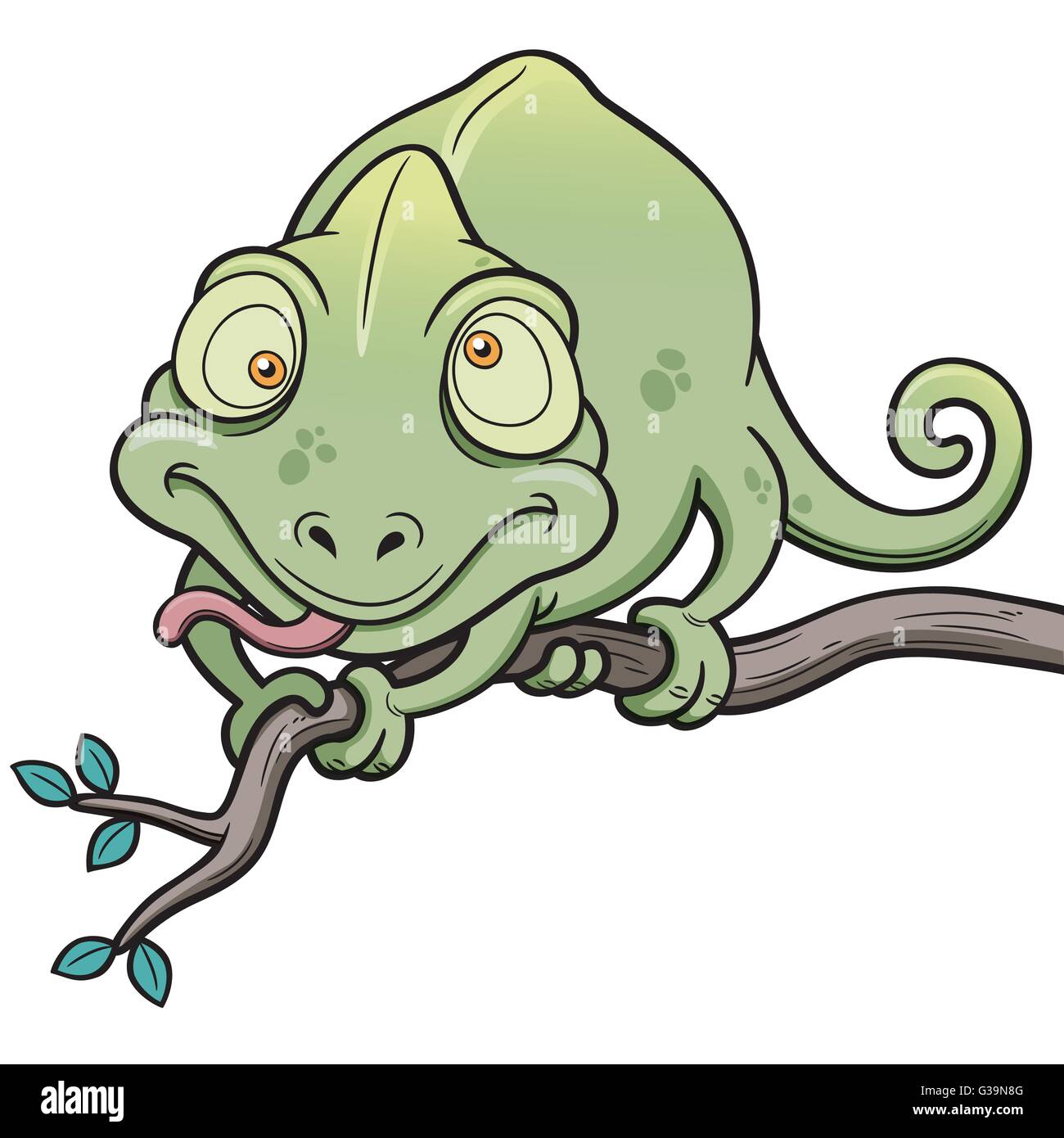Vector illustration of Cartoon Chameleon Stock Vector Image & Art - Alamy