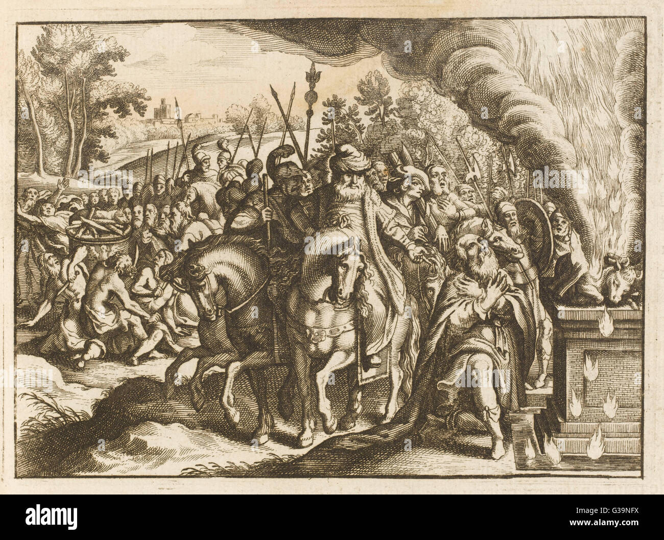 The prophet elijah challenges the priests baal hi-res stock photography ...