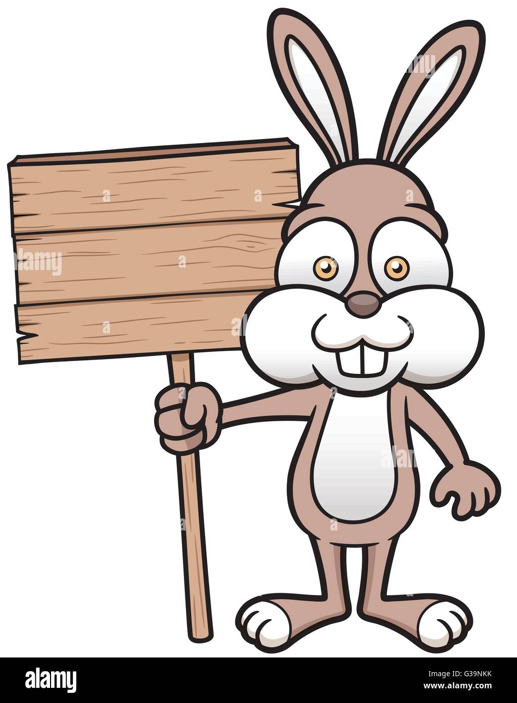 Cute rabbit cartoon blank board hi-res stock photography and images - Alamy