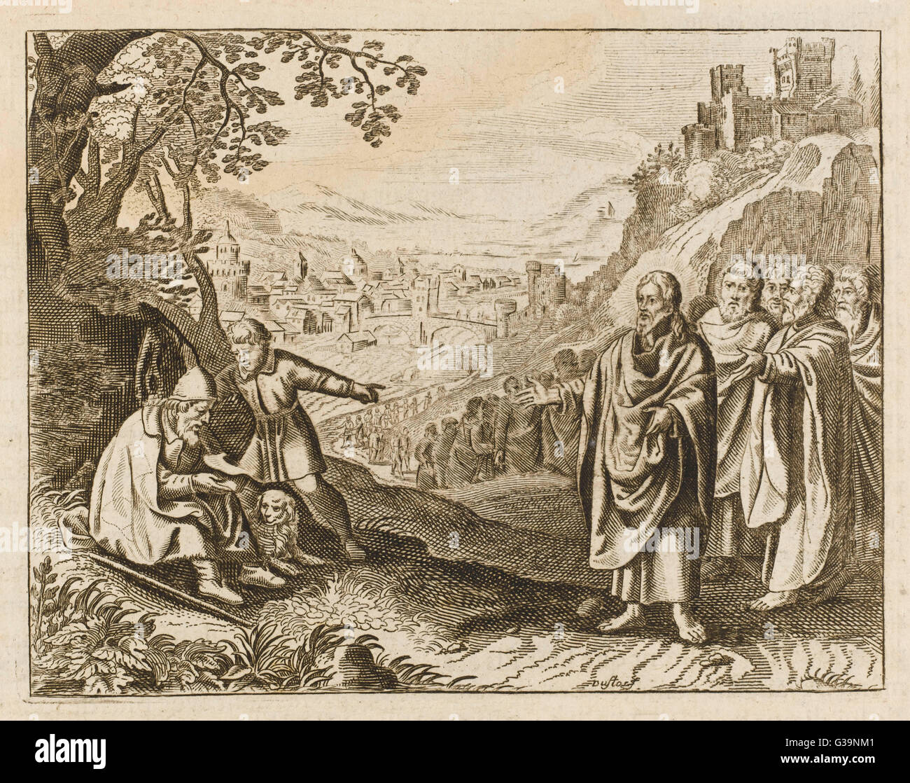 JESUS HEALS BLIND MAN Stock Photo - Alamy