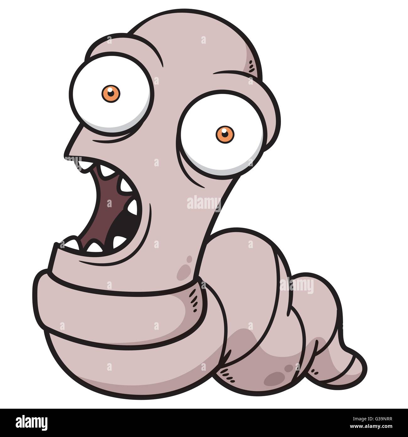 Cartoon worm hi-res stock photography and images - Alamy