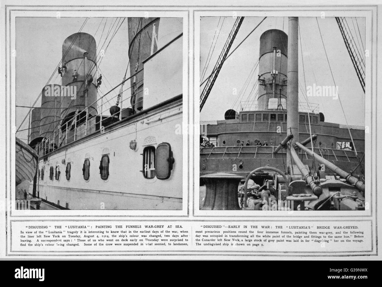 Lusitania 1915 Black and White Stock Photos & Images - Alamy