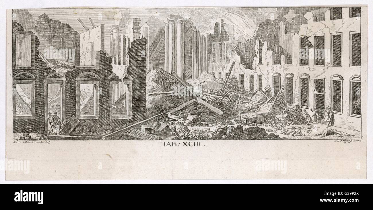 People rush panic stricken from buildings while others help the injured ...