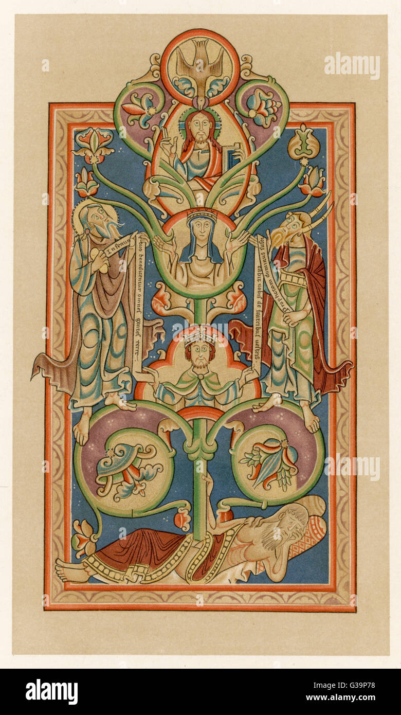 The tree of Jesse, whose son David was the first in a line of kings ...