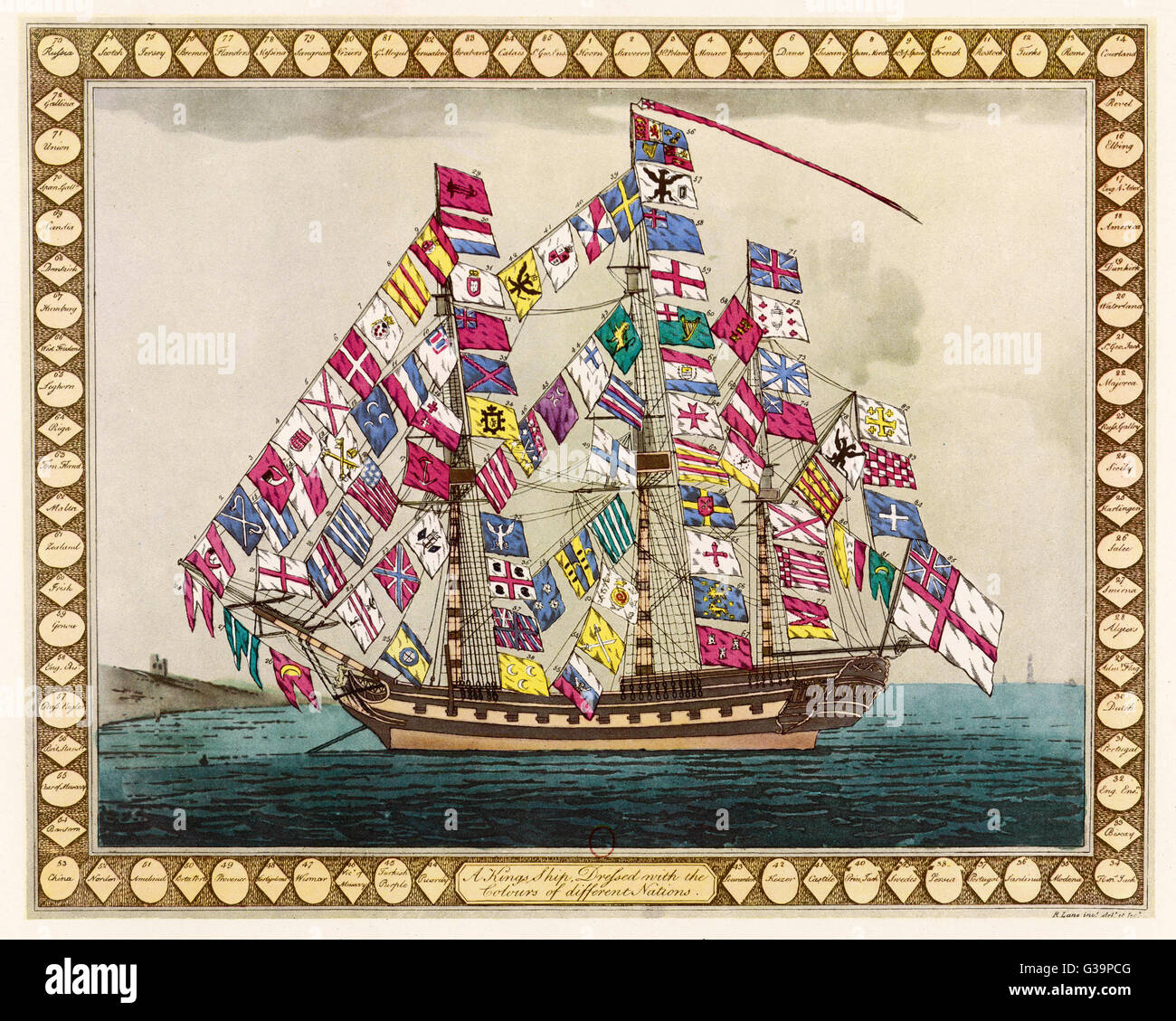 French Warship 1794 Stock Photo - Alamy