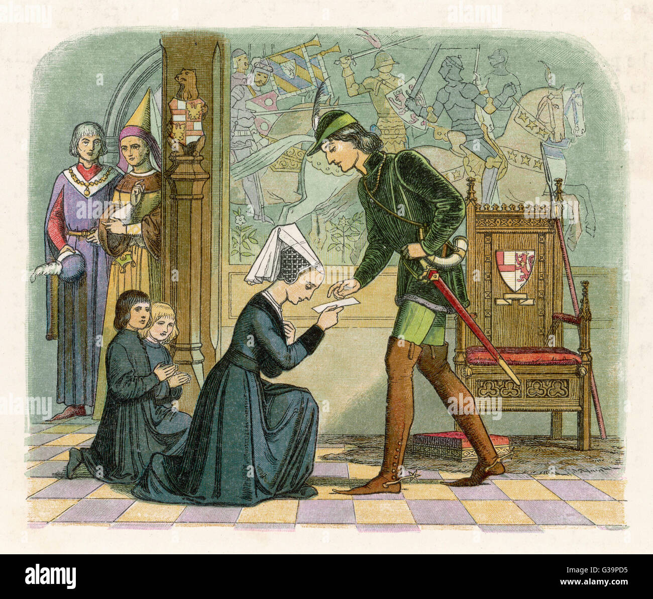 Edward IV and Lady Grey (Elizabeth Woodville Stock Photo - Alamy