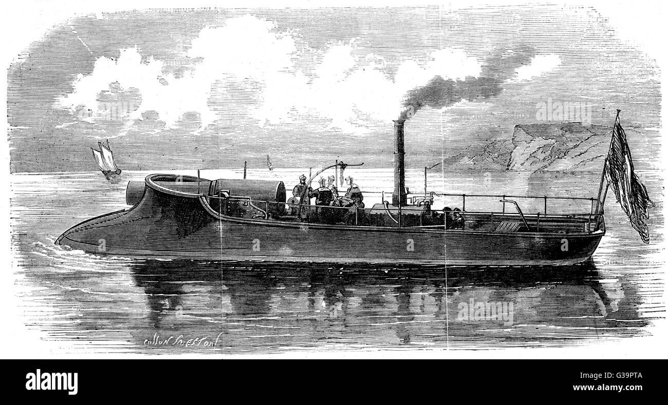 GUNBOATS ON SEINE/1870 Stock Photo - Alamy