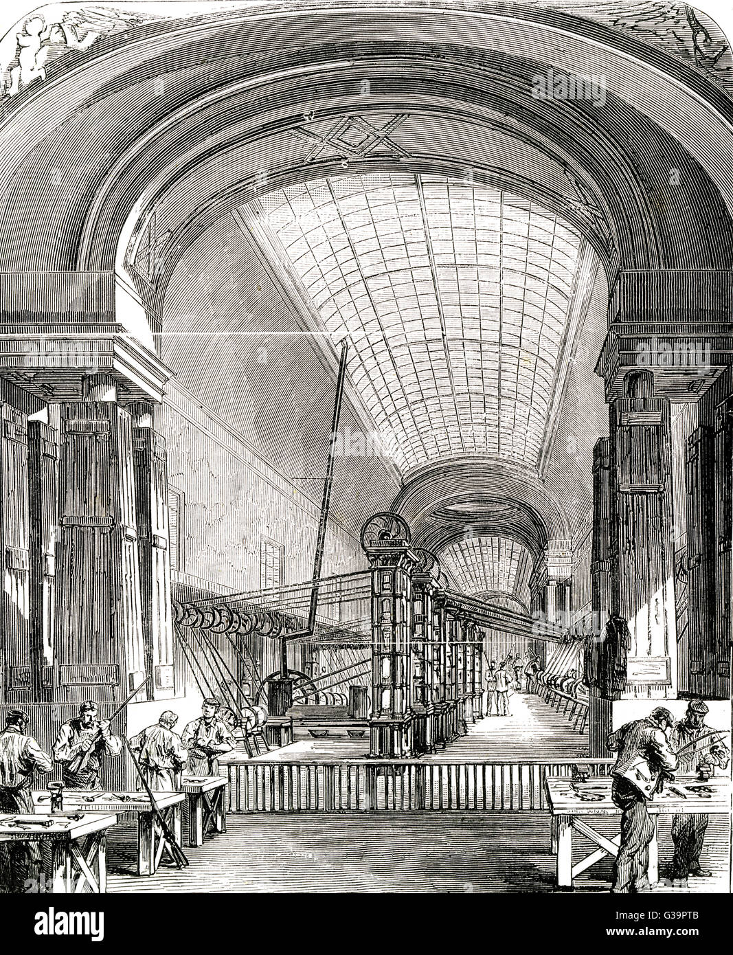Louvre -Making Guns - 1870 Stock Photo - Alamy