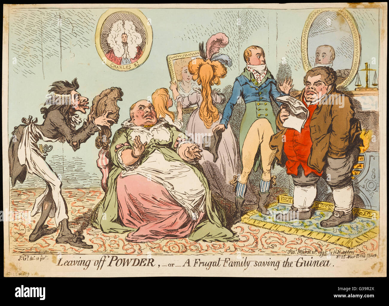 1795 cartoon powder hi-res stock photography and images - Alamy