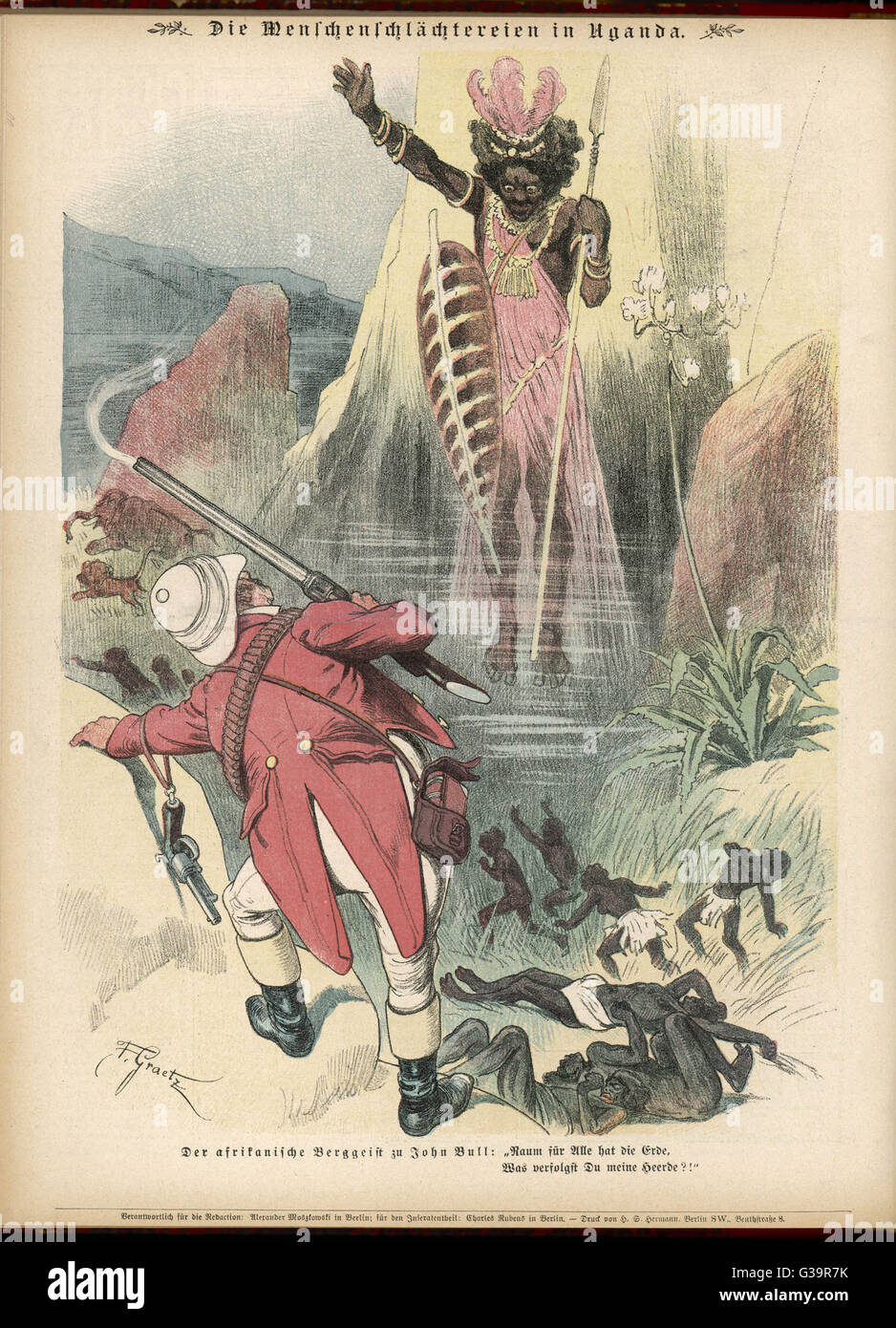 ZULU GHOST CARTOON/1892 Stock Photo - Alamy
