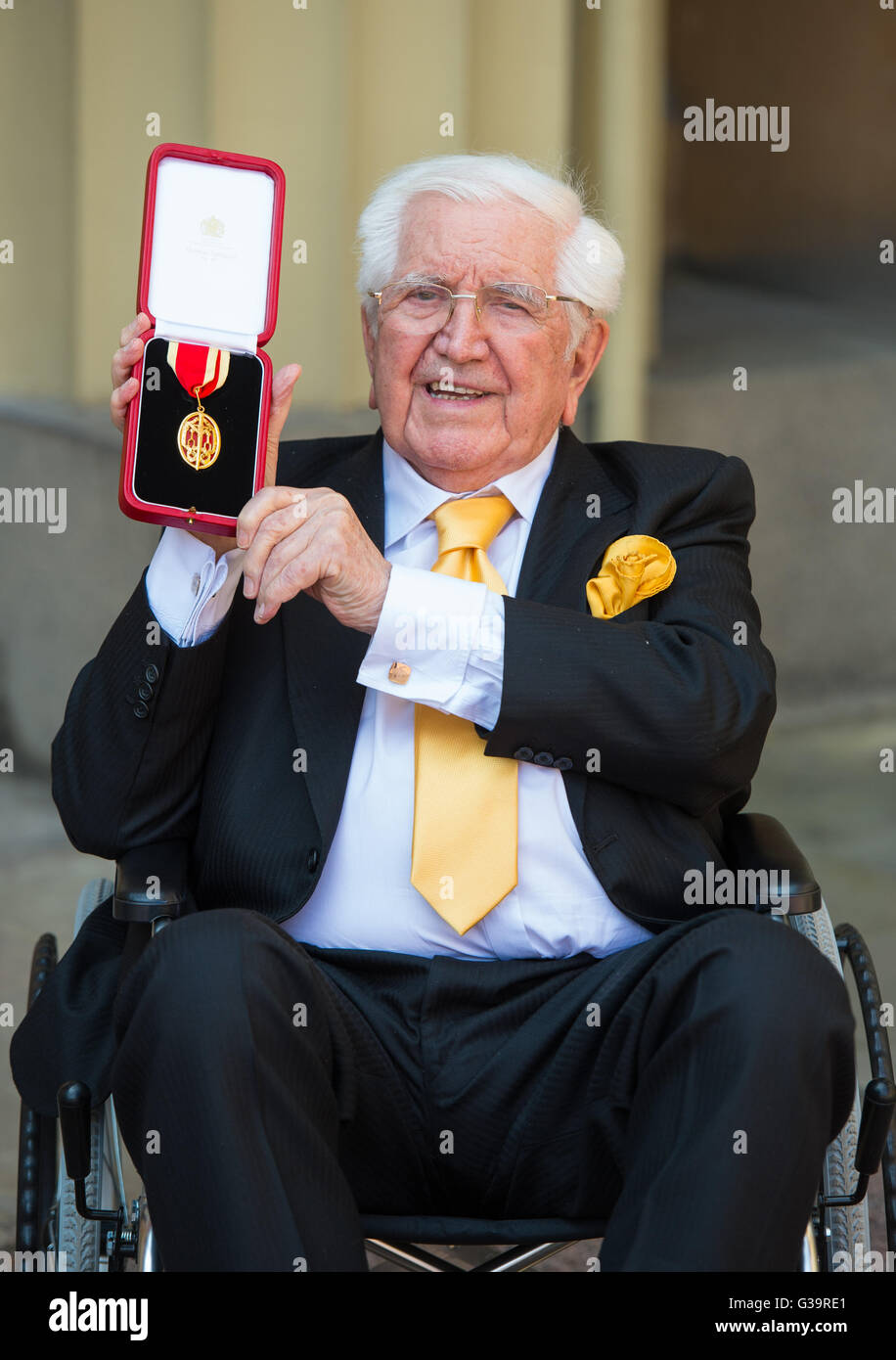 Jack Petchey, 90, after he received a Knighthood from the Prince of ...