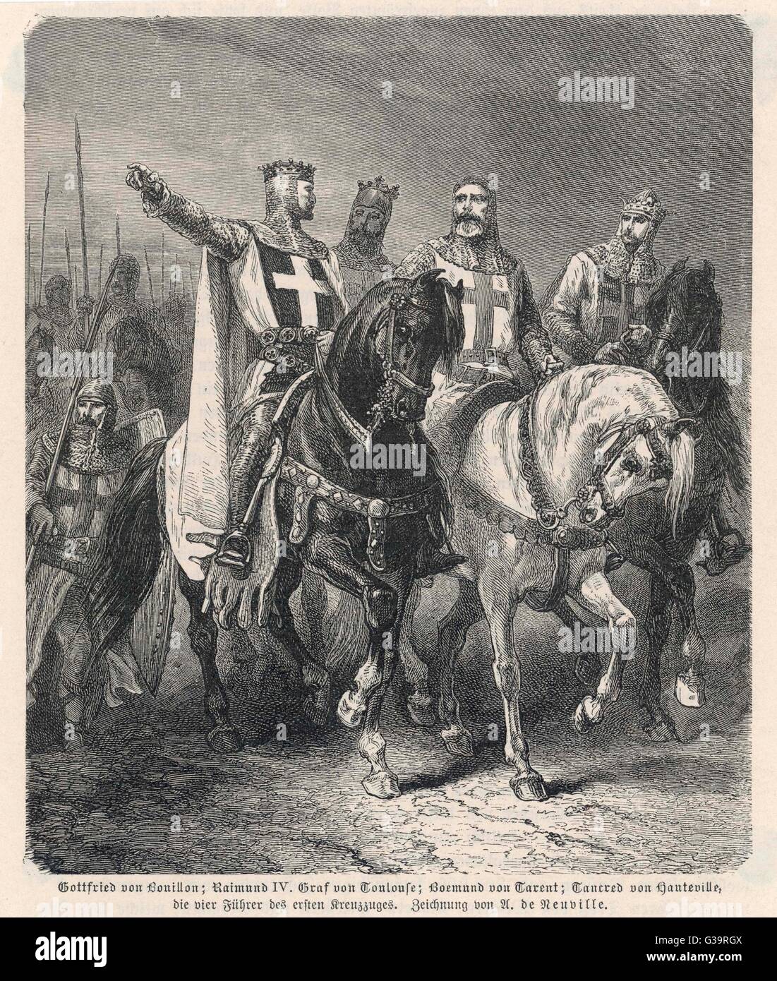 Crusade Leaders Riding Stock Photo - Alamy