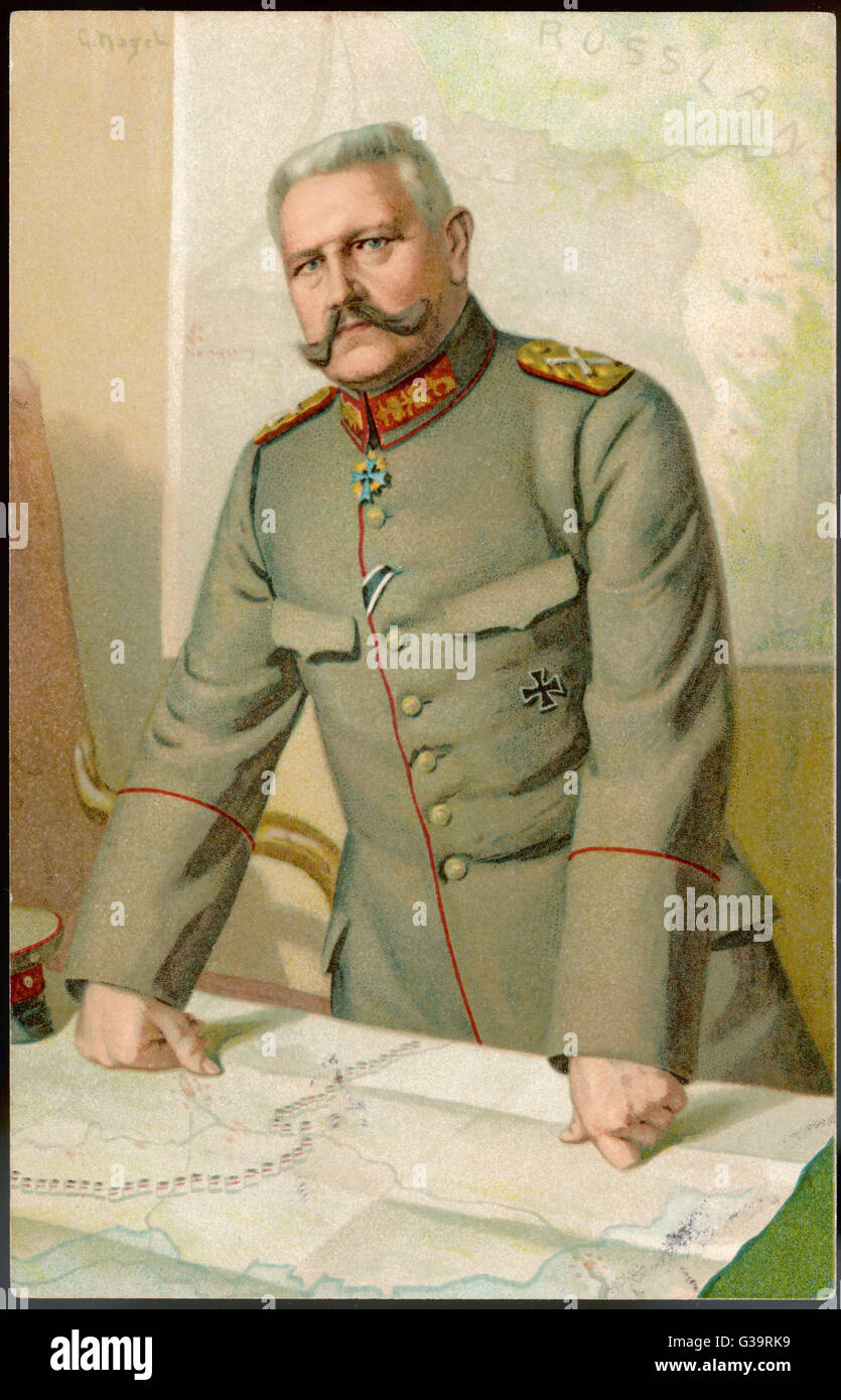 HINDENBURG AND MAP Stock Photo - Alamy