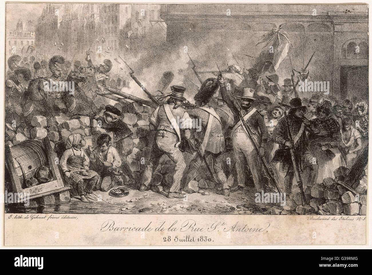 Paris 1830 barricade hi-res stock photography and images - Alamy