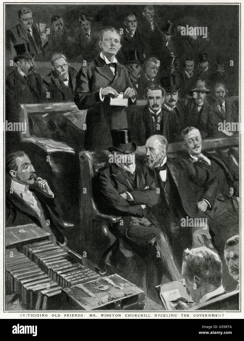 Winston churchill in parliament hi-res stock photography and images - Alamy