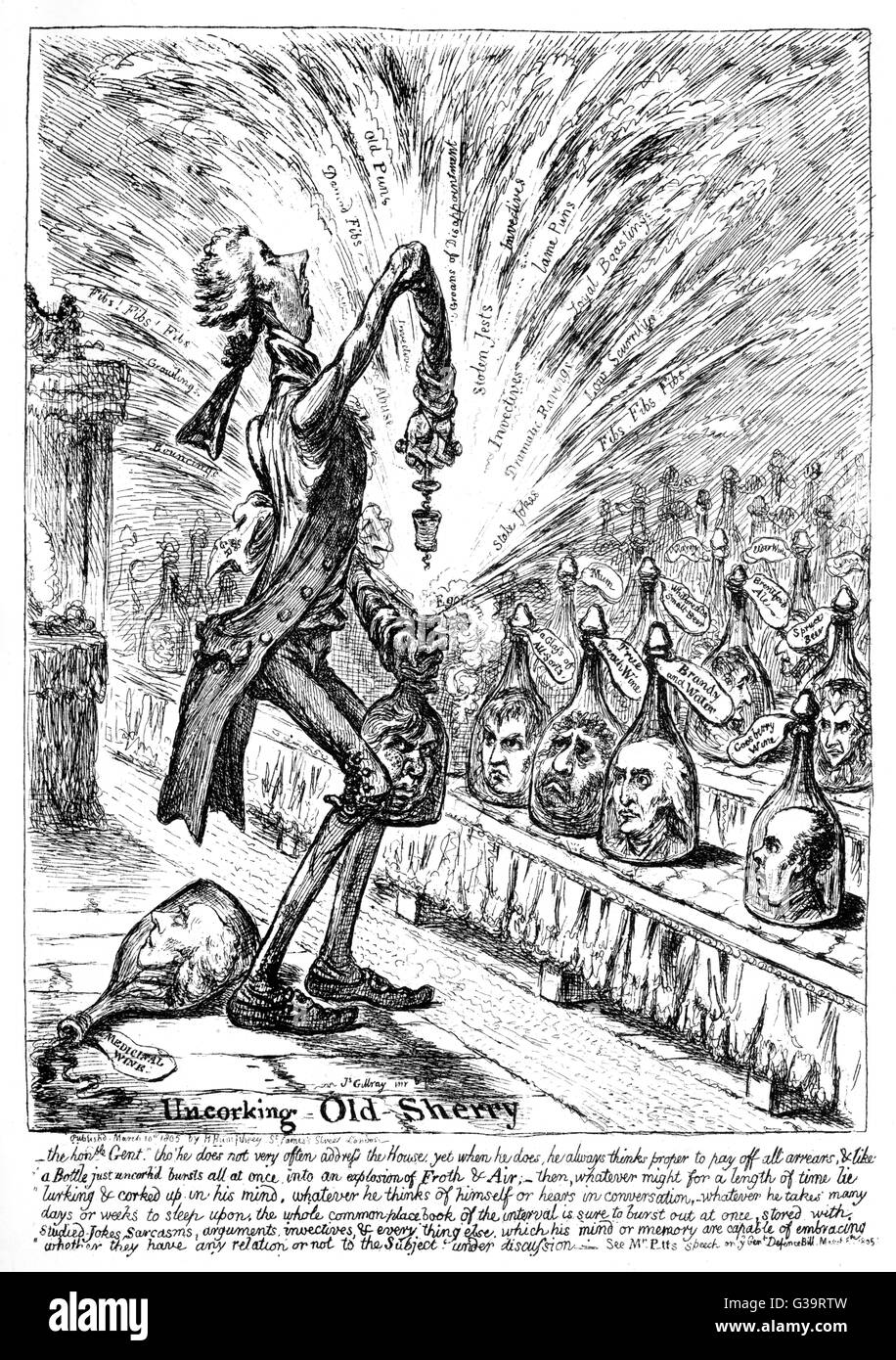 'Uncorking Old Sherry' Pitt versus Sheridan Date: 1805 Stock Photo - Alamy 'Uncorking Old Sherry' Pitt versus Sheridan Date: 1805 Stock Photo - Alamy
