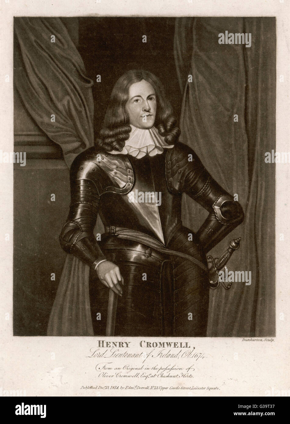 HENRY CROMWELL Lord Lieutenant of Ireland, son of Oliver Cromwell Date ...