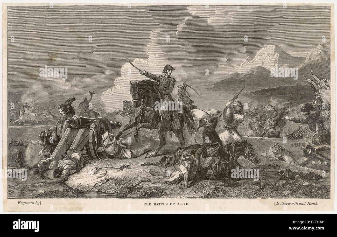 The Battle of Assaye Date: 23rd September 1803 Stock Photo - Alamy