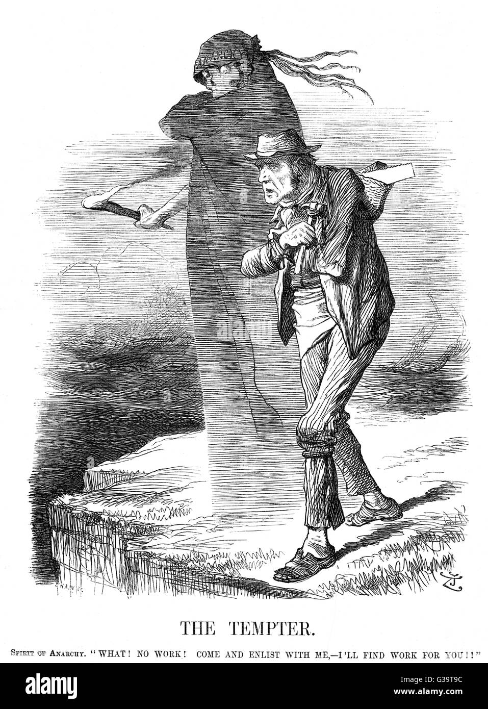 Cartoon, The Tempter (Anarchy Stock Photo - Alamy