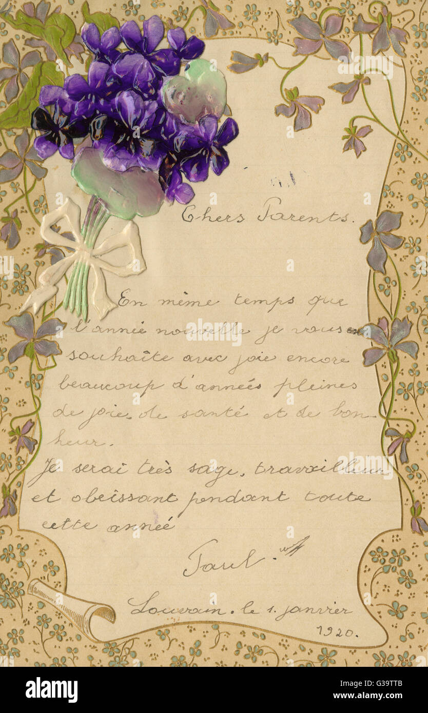 NEW YEAR LETTER - 3 Stock Photo - Alamy