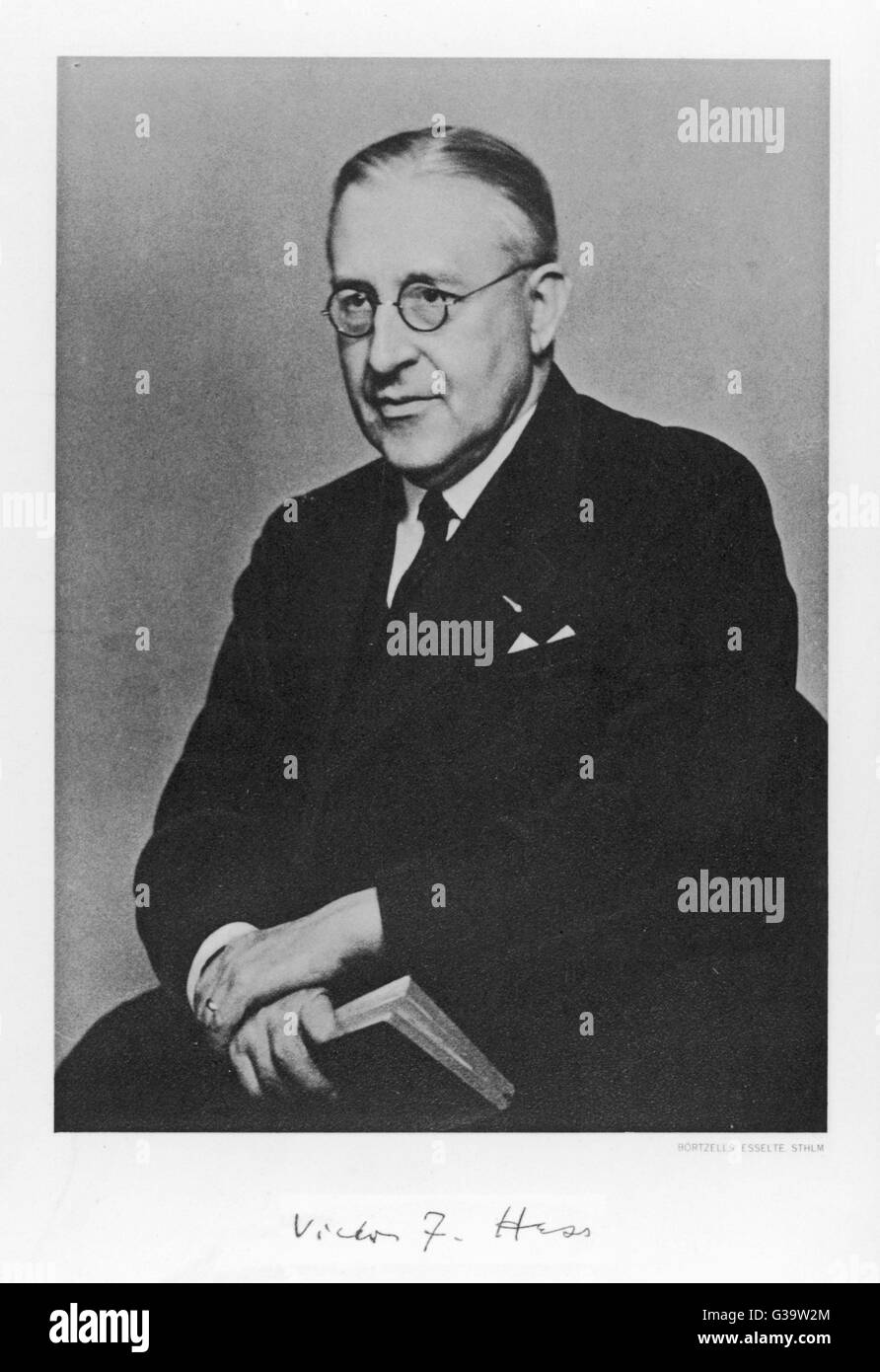 Victor franz hess american physicist hi-res stock photography and ...