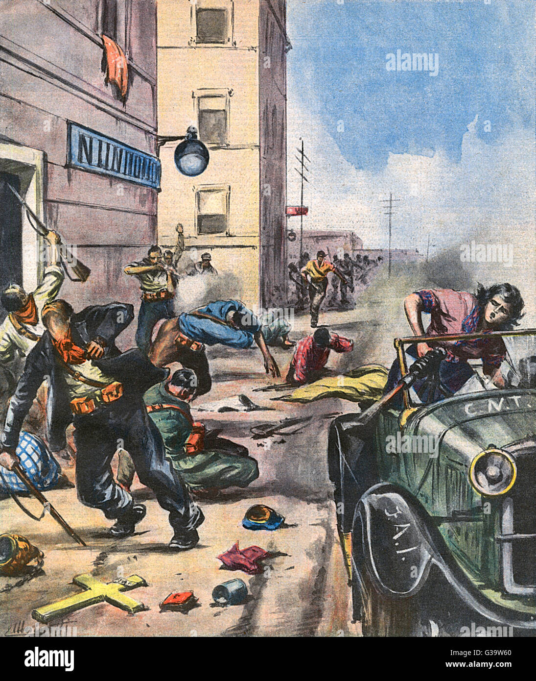 CIVIL WAR CAR SHOOTING Stock Photo - Alamy