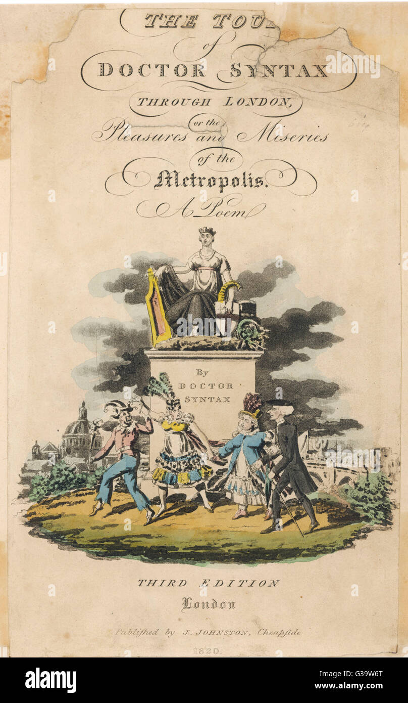 Title page, The Tour of Dr Syntax through London Stock Photo - Alamy