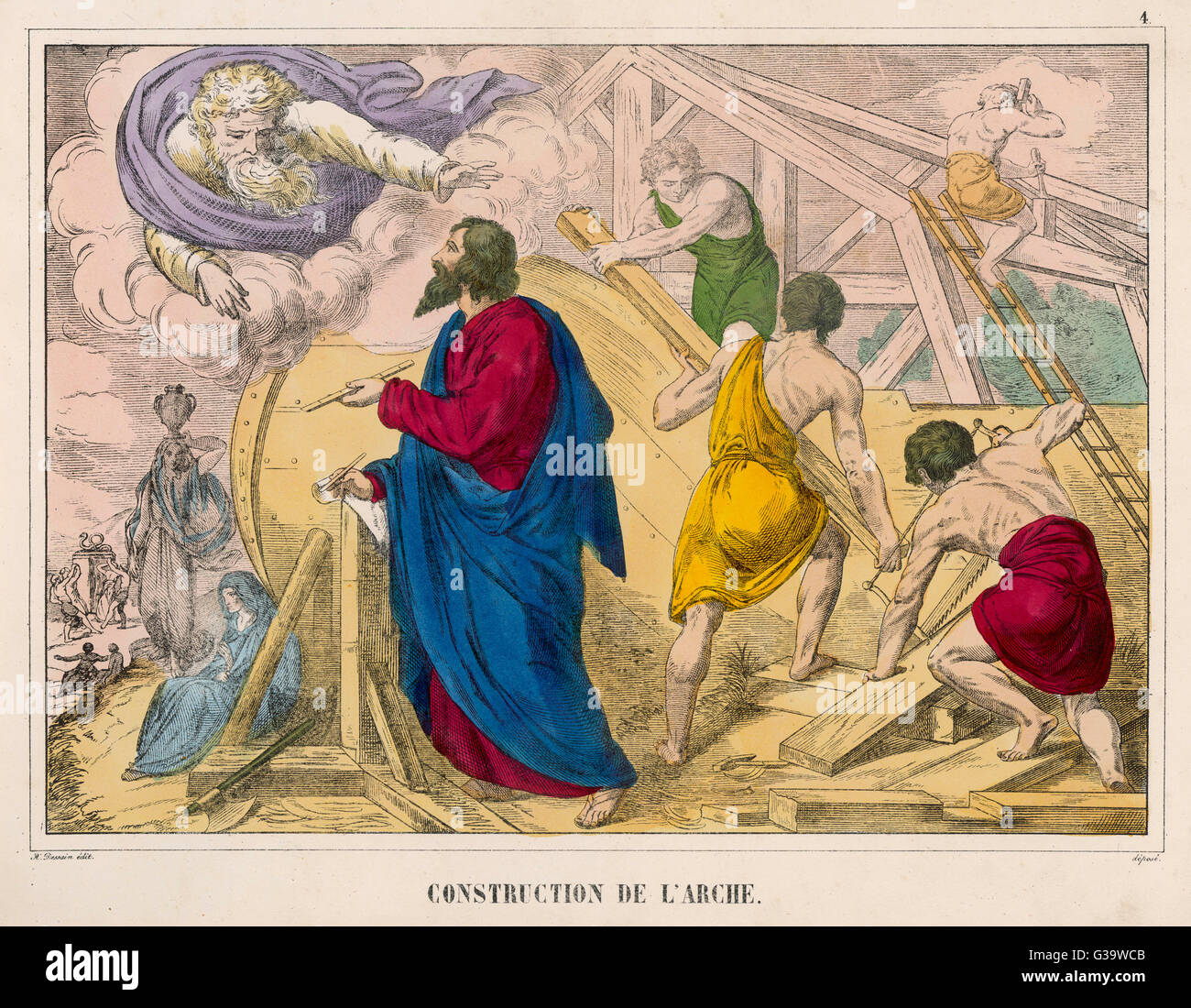 NOAH BUILDS HIS ARK Stock Photo - Alamy