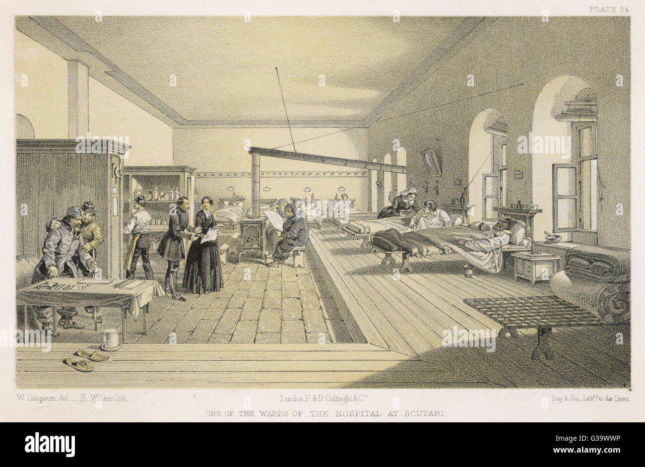 Florence Nightingale at Scutari - Crimean War Stock Photo - Alamy