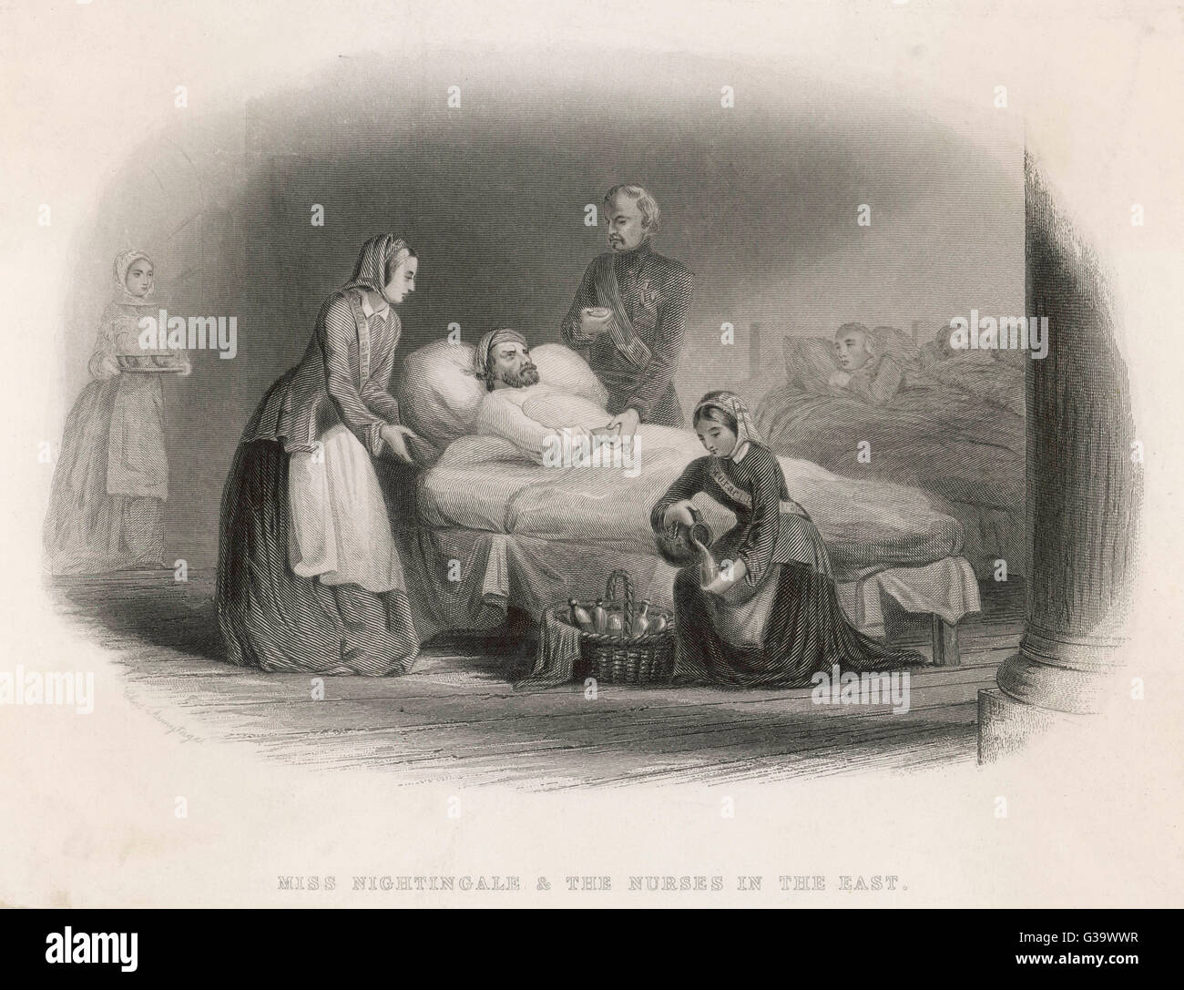 Florence Nightingale in hospital at Scutari Stock Photo - Alamy