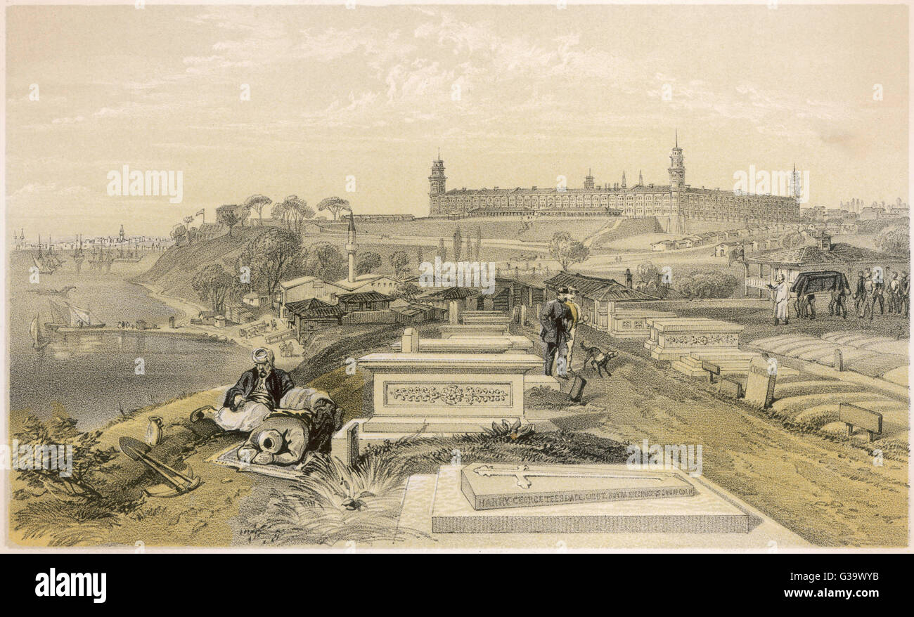 The hospital at Scutari and, conveniently close, the cemetery : it was ...