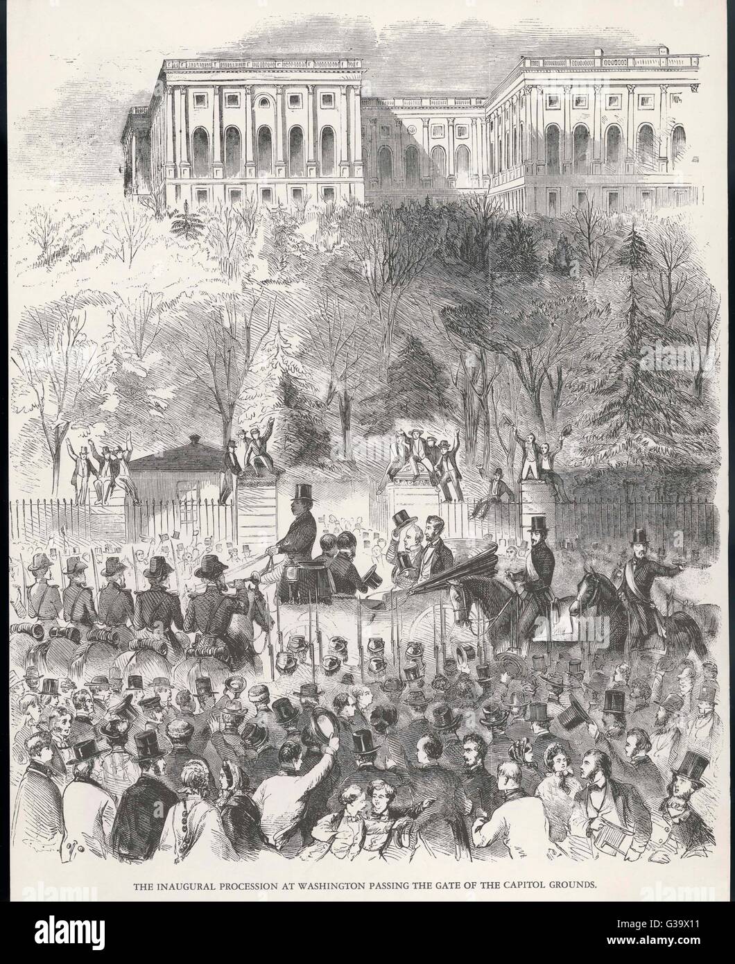 Inauguration of Abraham Lincoln Stock Photo - Alamy