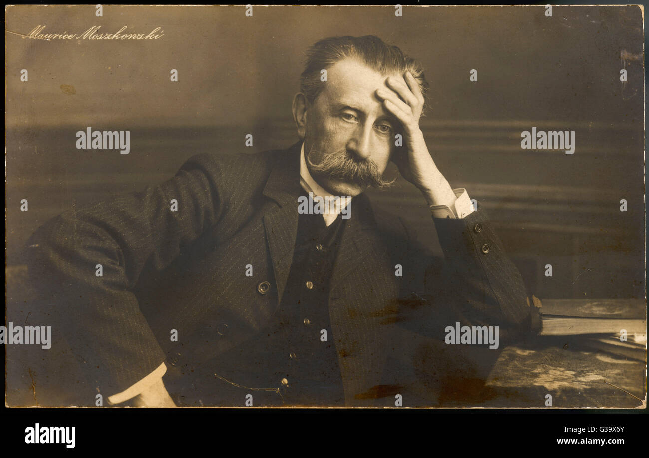 MORITZ MOSZKOWSKI German pianist and composer Date: 1854 - 1925 Stock ...