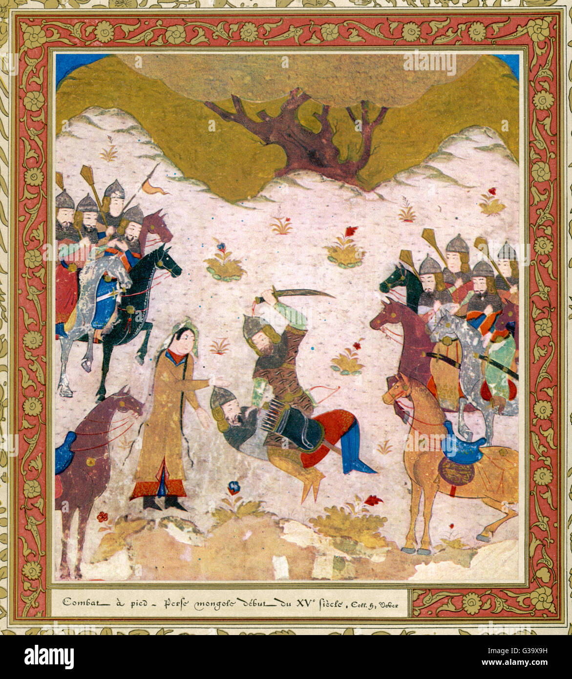 Mongol and Persian warriors in single combat Date: early 15th century ...