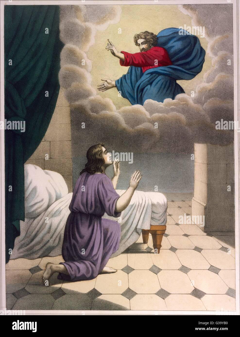 Bible - Samuel visited by God Stock Photo - Alamy