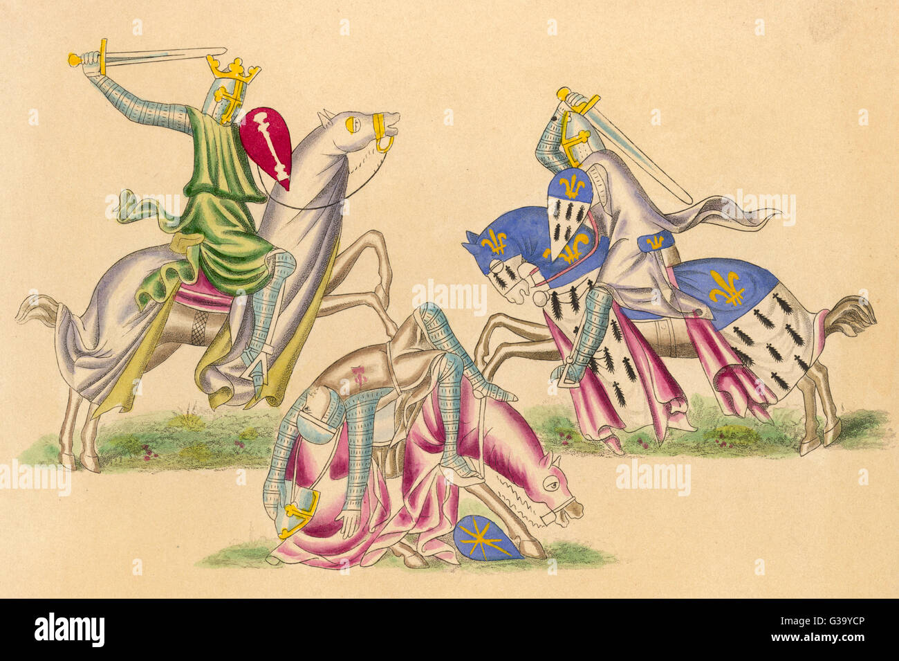 ENGLISH KNIGHTS FIGHT Stock Photo - Alamy