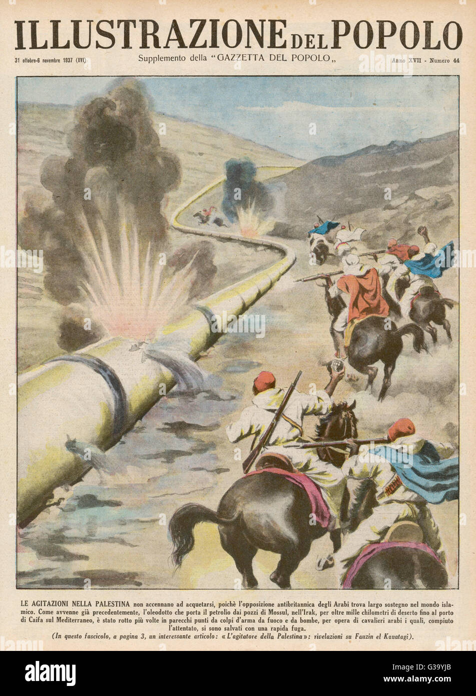 ARABS SABOTAGE OIL PIPES Stock Photo - Alamy
