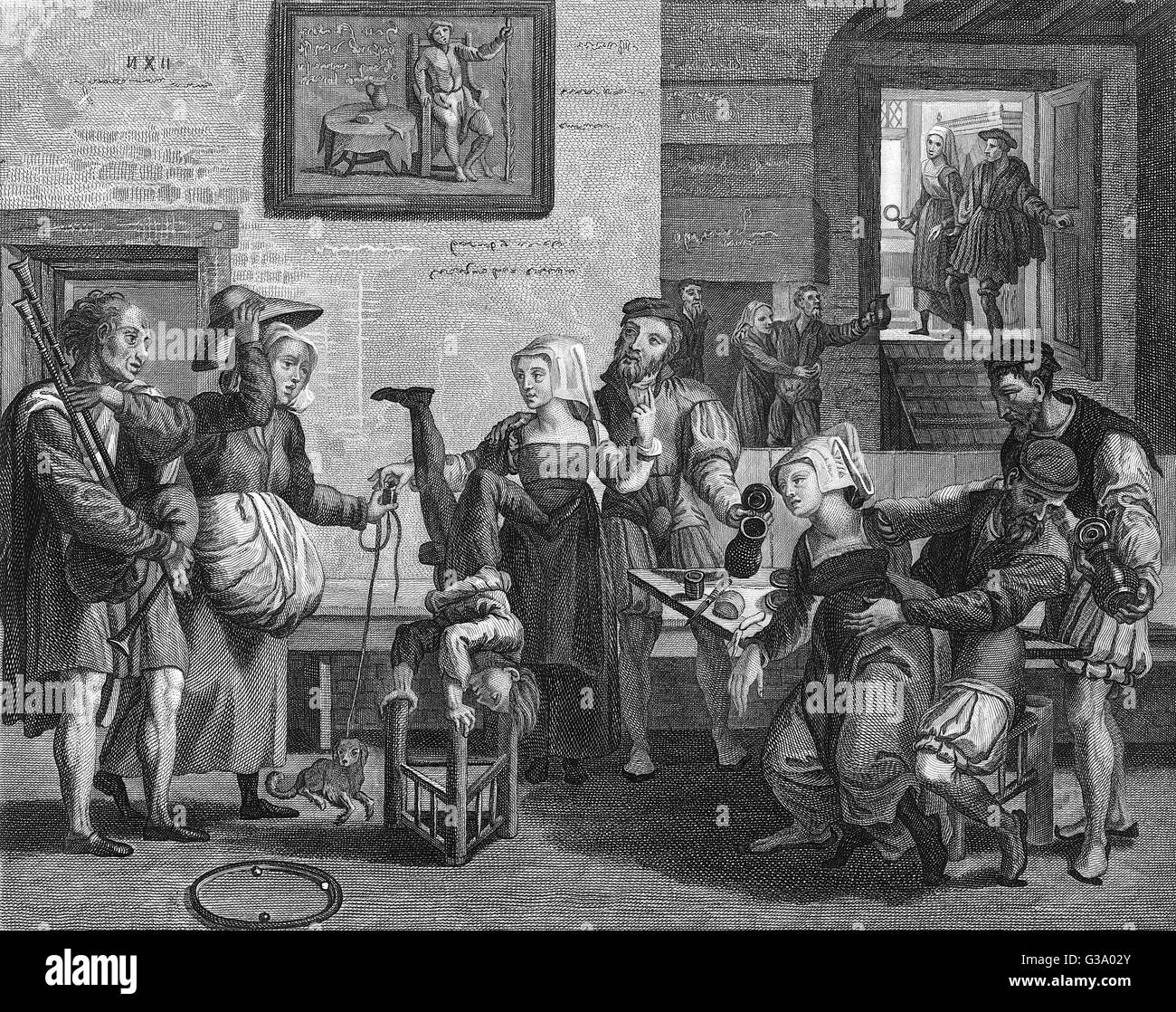 Scene in a tavern Black and White Stock Photos & Images - Alamy