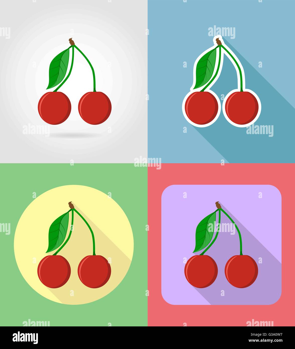 Cherry fruits crop Stock Vector Images - Alamy