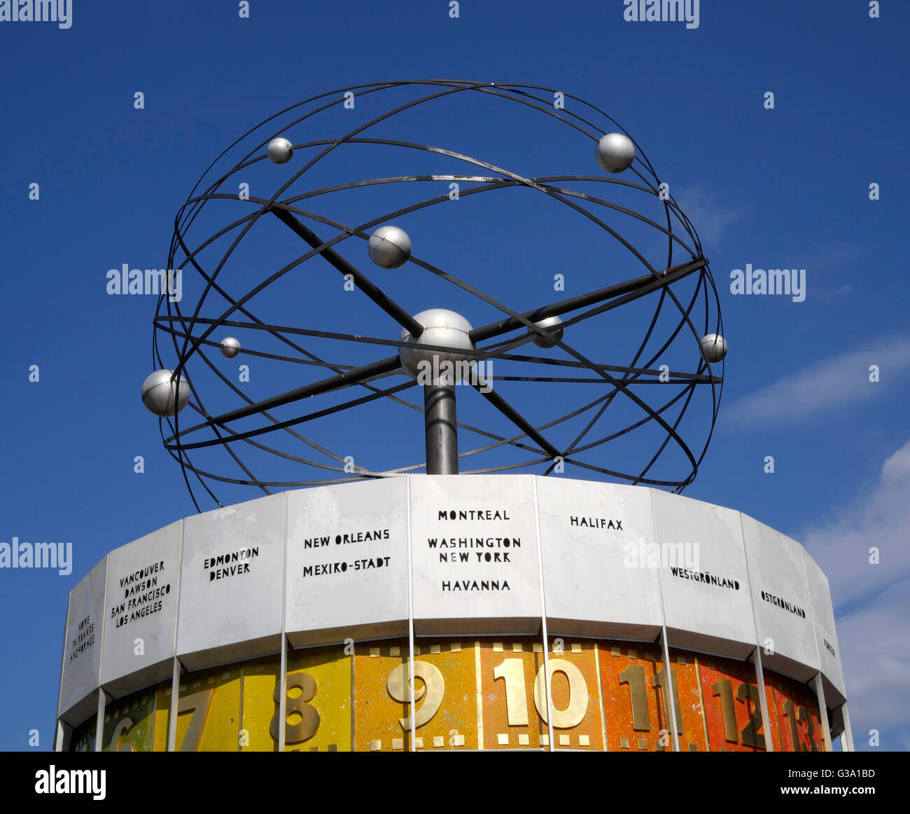 The Weltzeituhr, World Time Clock in Alexanderplatz, Mitte, Berlin ...