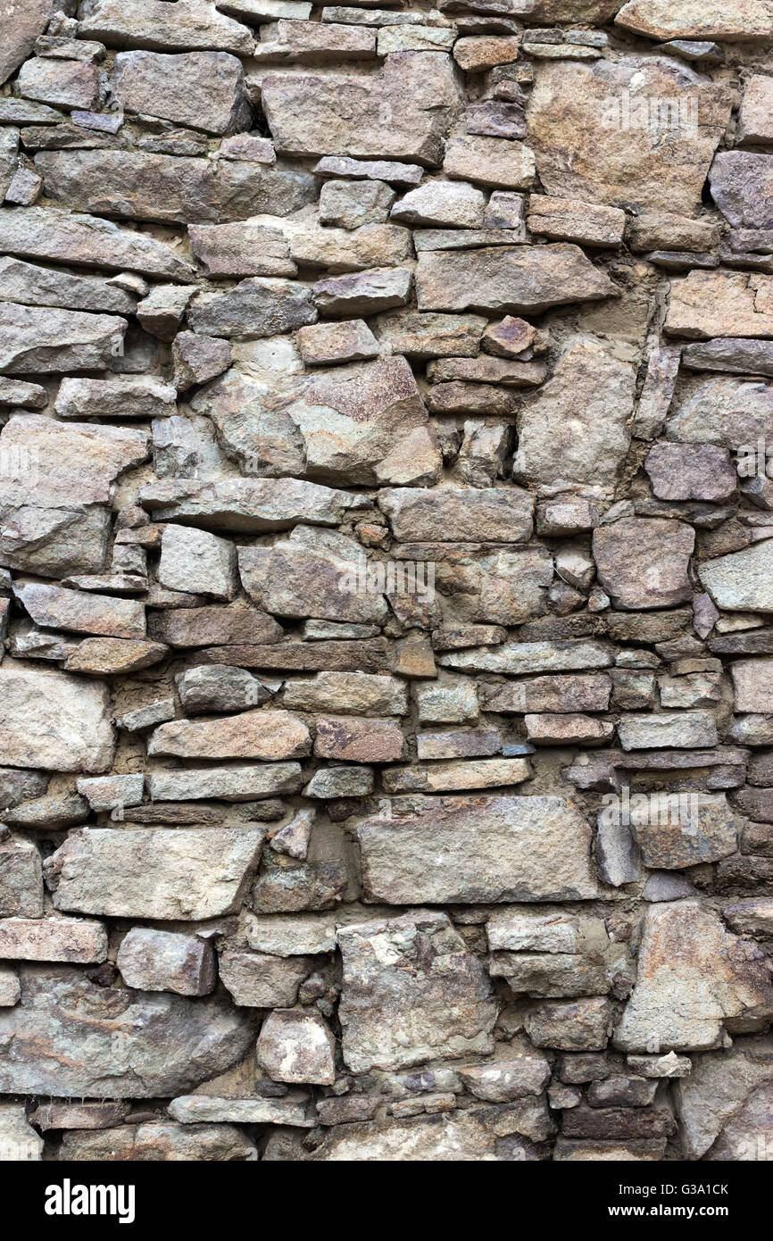 wall of the sharp stones of various sizes Stock Photo - Alamy