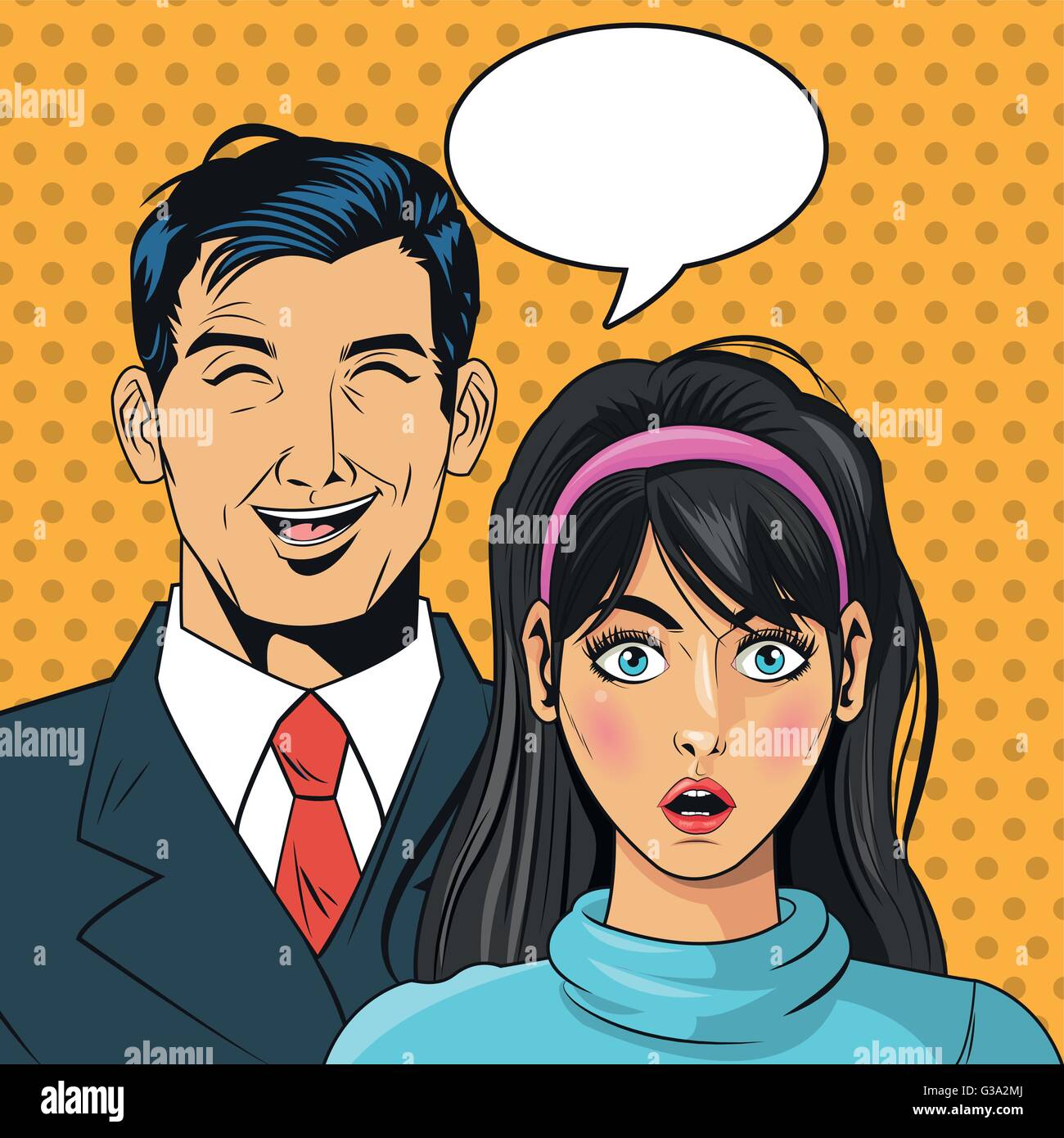 People design. Pop art icon. Retro and Colorfull illustration Stock ...