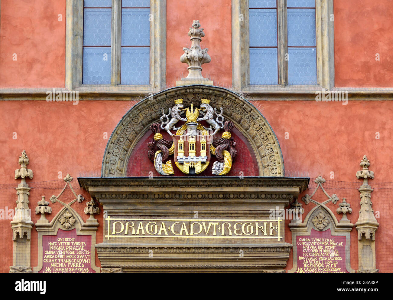 Prague, Czech Republic. Staromestske namesti / Old Town Square. Detail ...