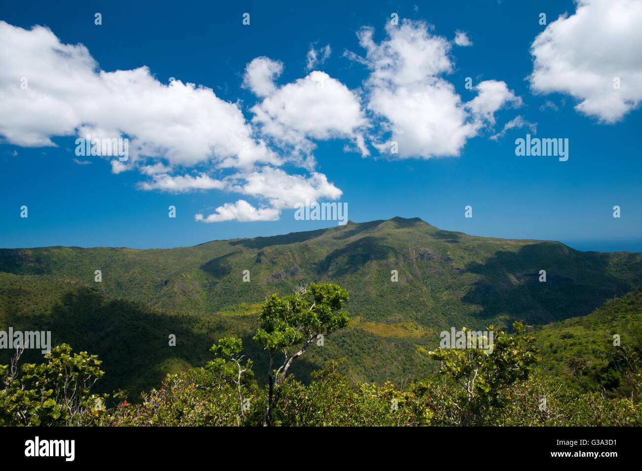 Mountain view in Mauritius Stock Photo - Alamy