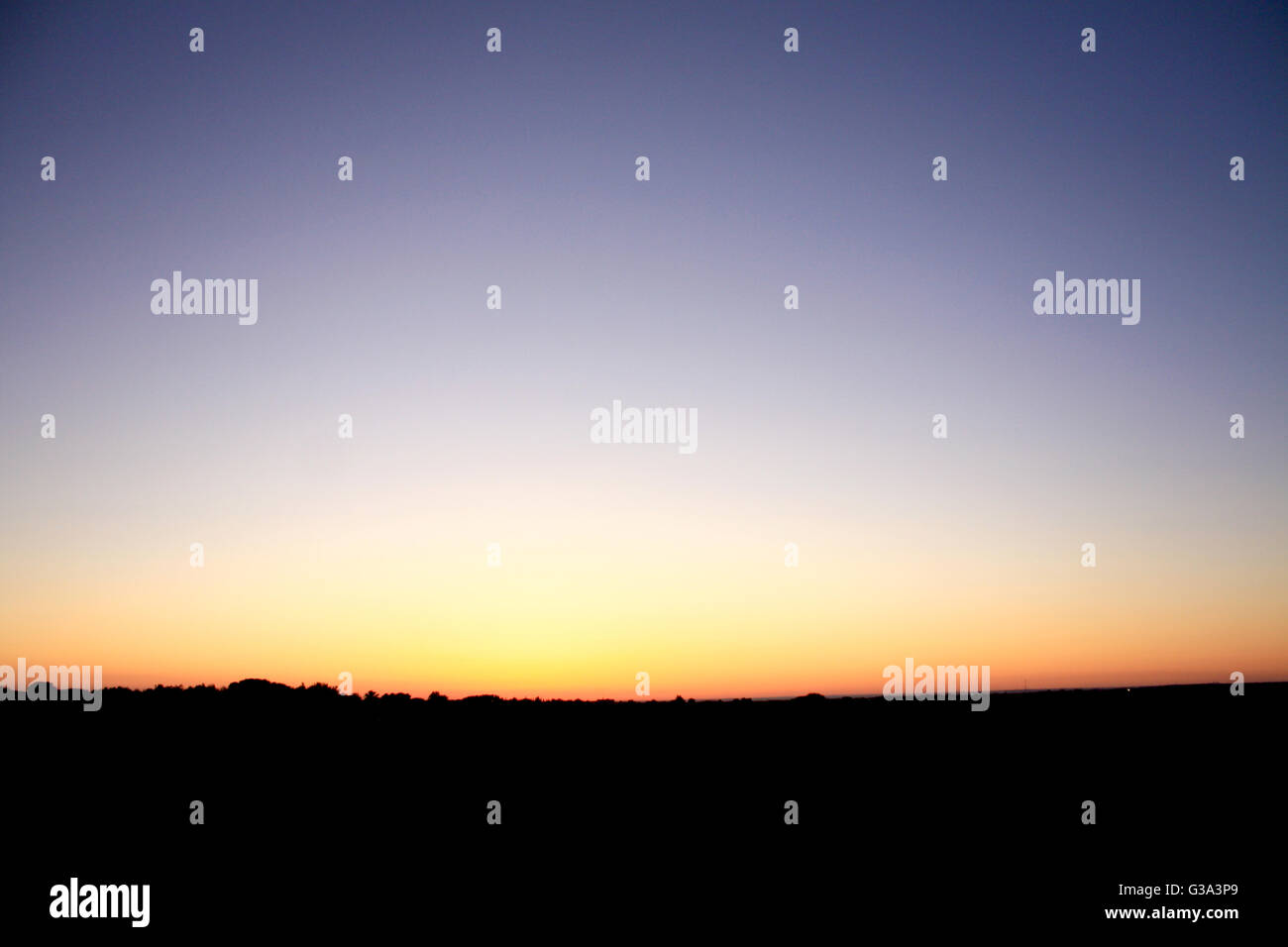 Dusk blend sky gradient with silhouette Stock Photo - Alamy
