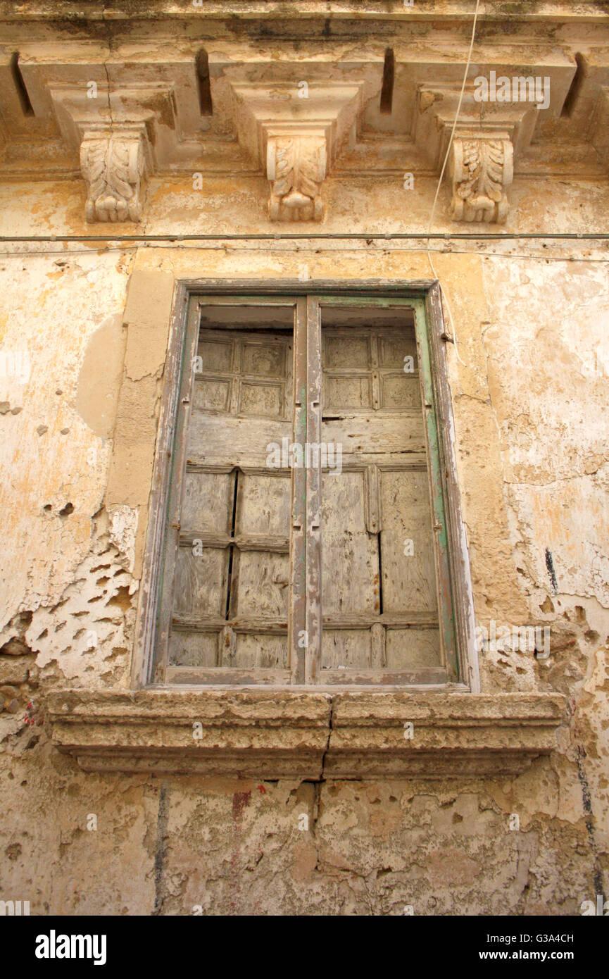 old dirty window on a building Stock Photo - Alamy