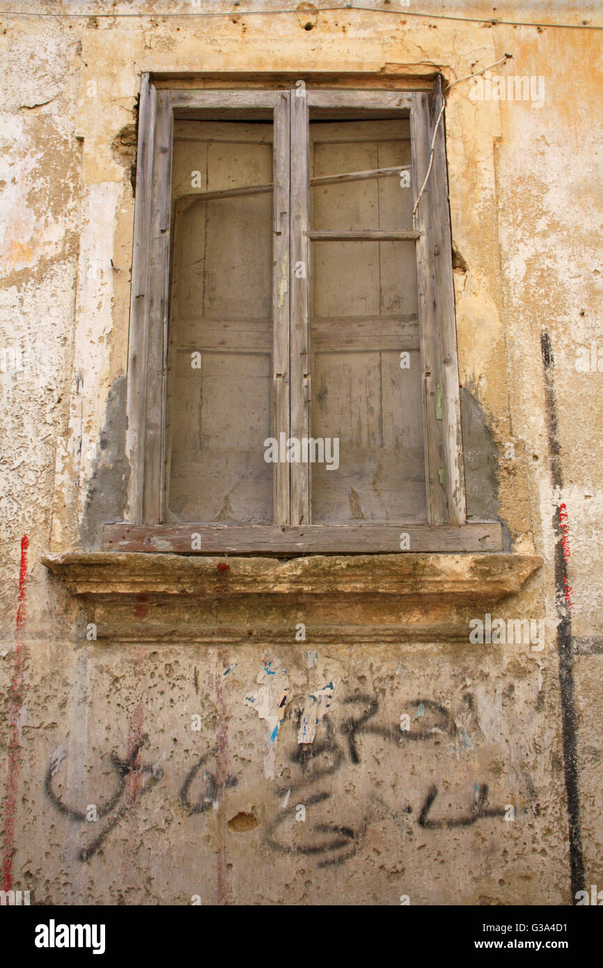old dirty window on a building Stock Photo - Alamy