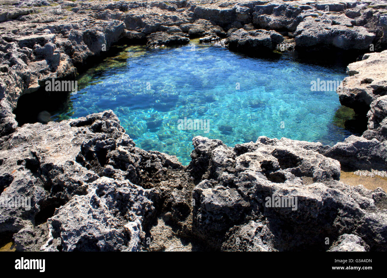 natural pool of sea water in Italy Stock Photo - Alamy